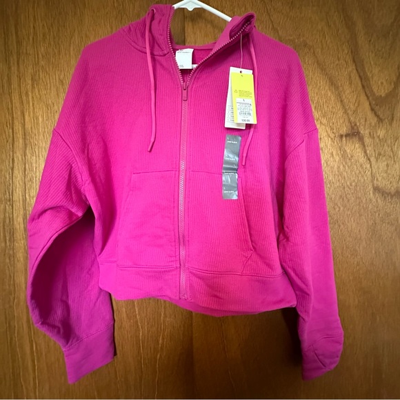 all in motion | Tops | All In Motion Rib Fleece Crop Hoodie | Poshmark